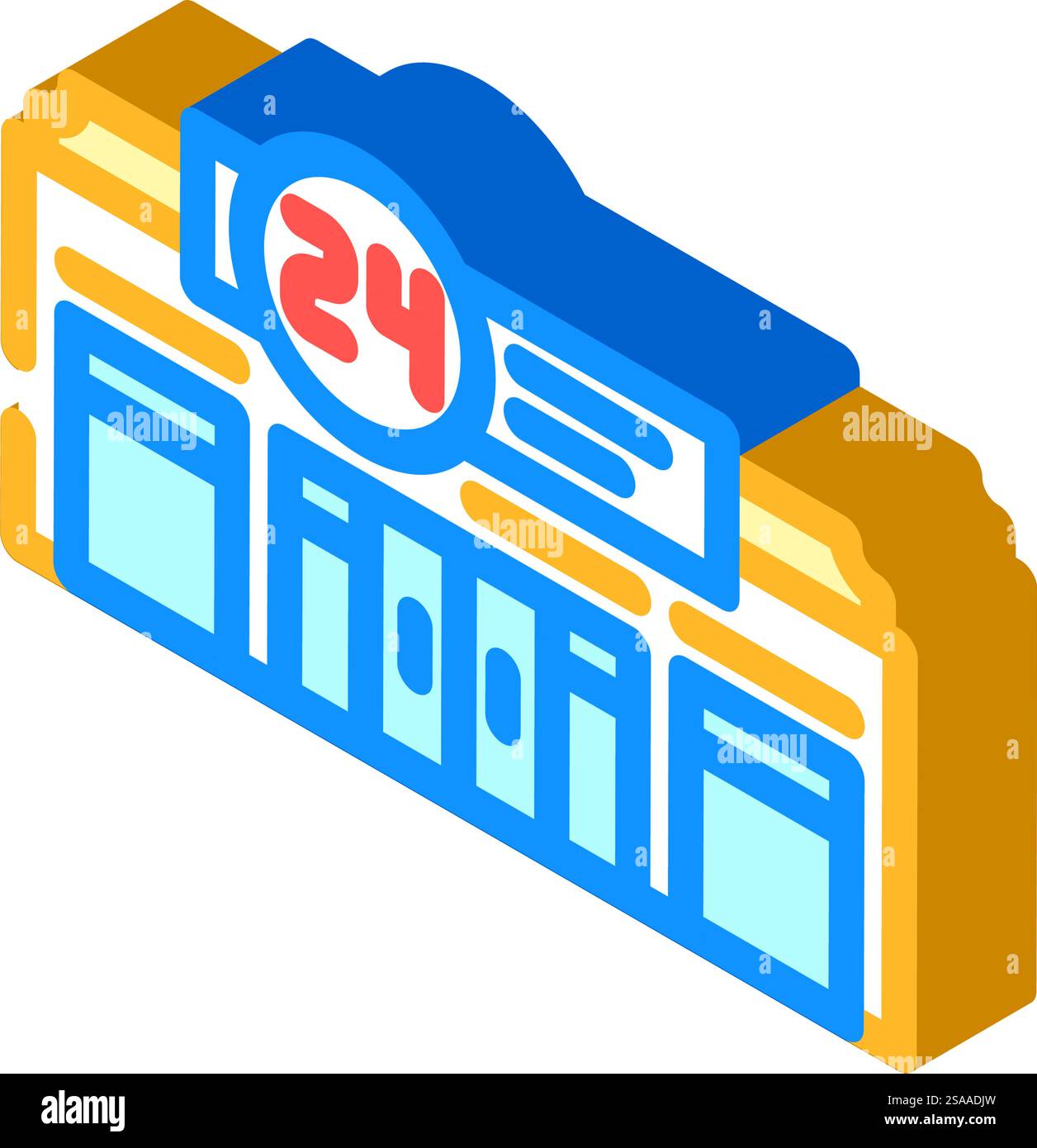 chain store isometric icon vector. chain store sign. isolated symbol ...