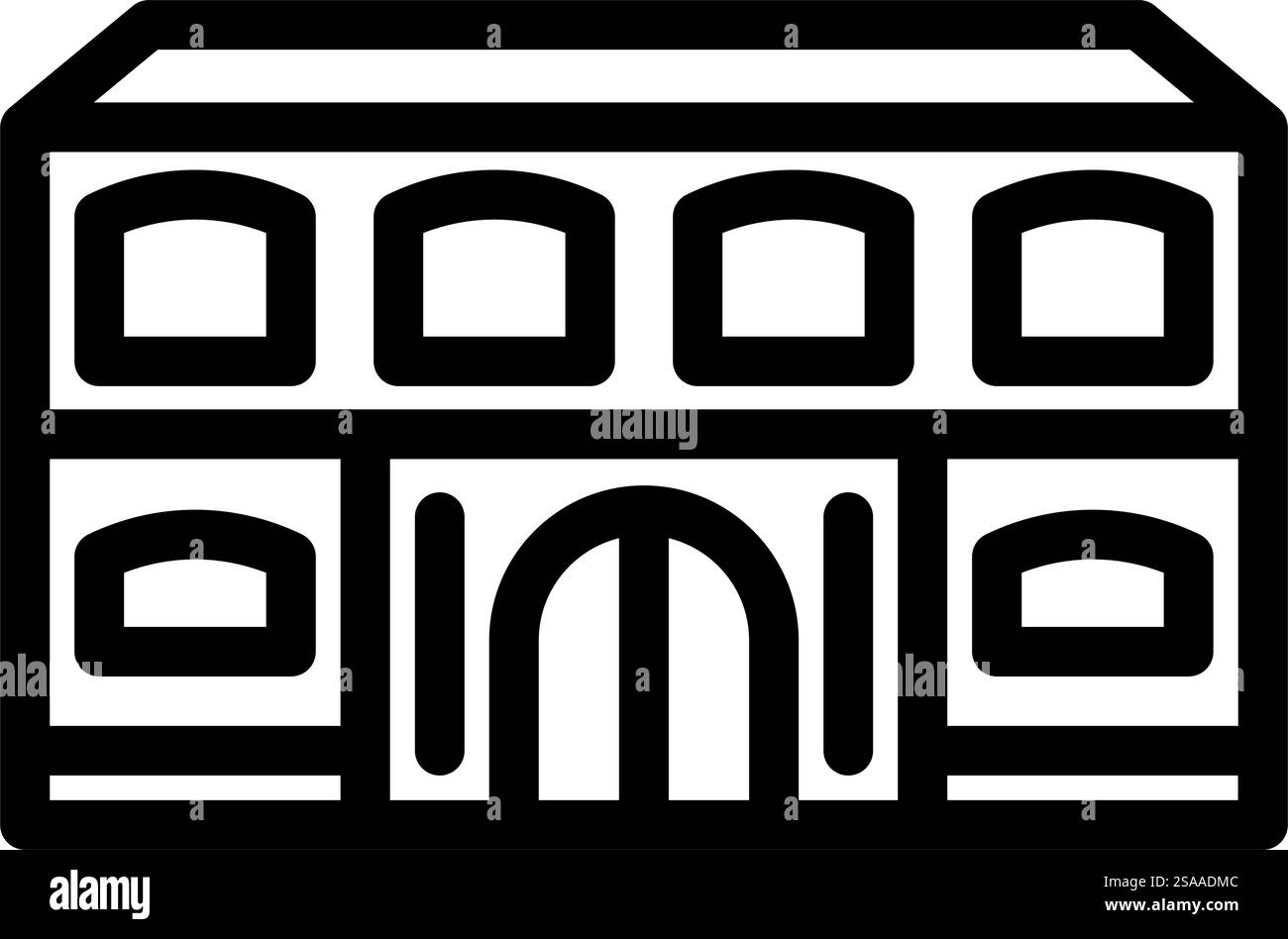 student school building line icon vector. student school building sign ...