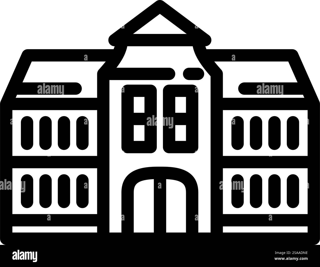 college school building line icon vector. college school building sign ...