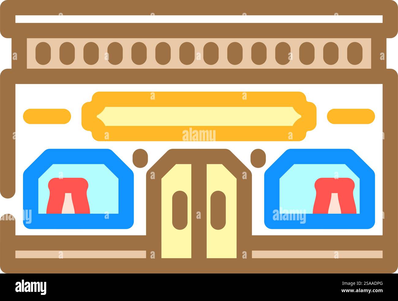 antique shop color icon vector. antique shop sign. isolated symbol ...