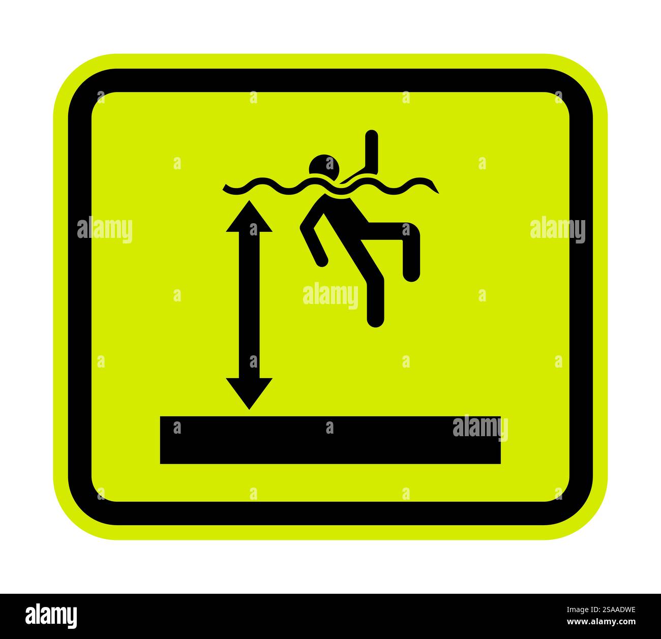 Danger deep water sign board hi-res stock photography and images - Alamy