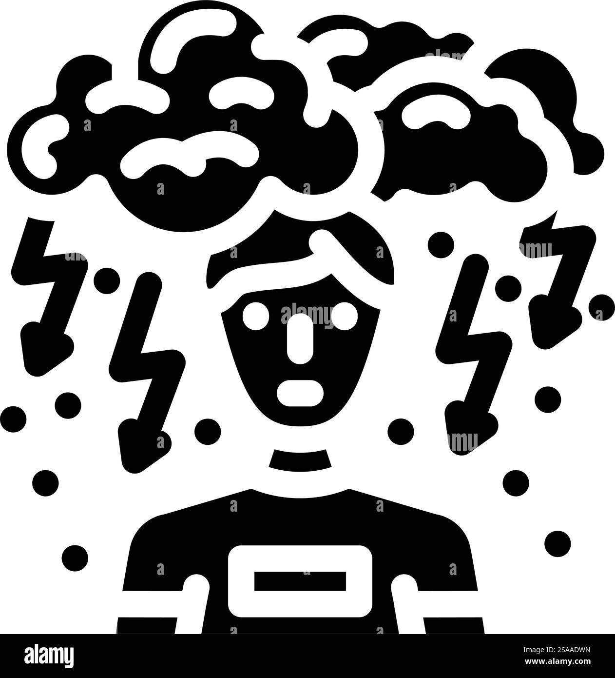 depression man disease glyph icon vector. depression man disease sign ...