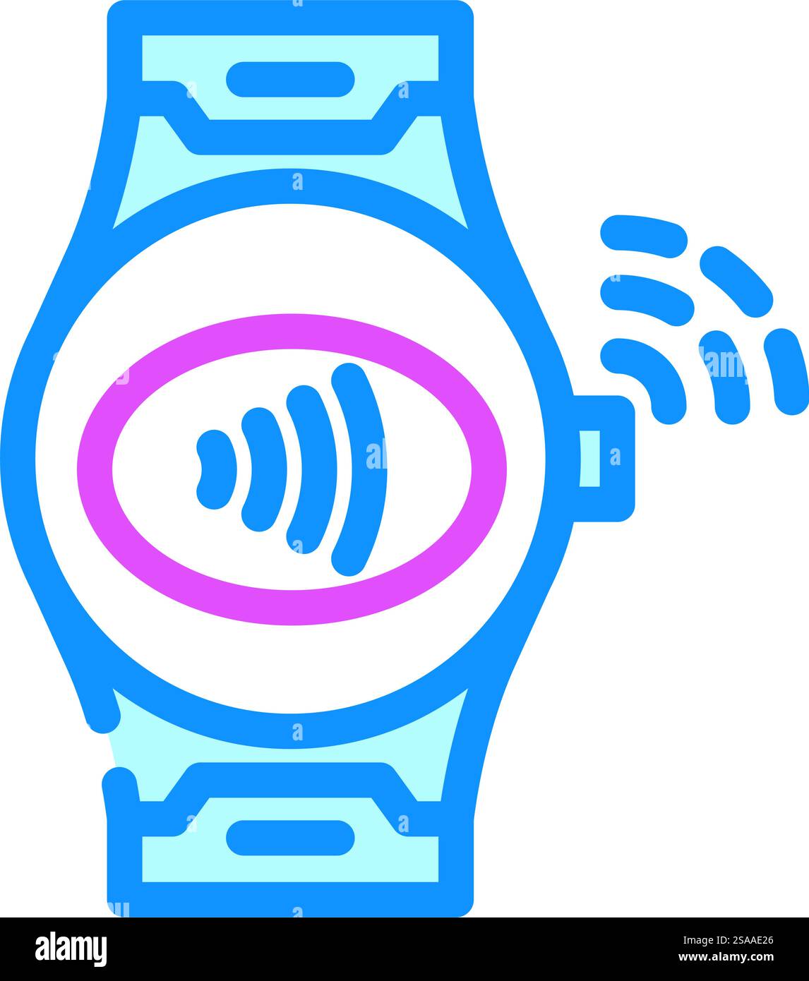 nfc smartwatch technology color icon vector. nfc smartwatch technology ...