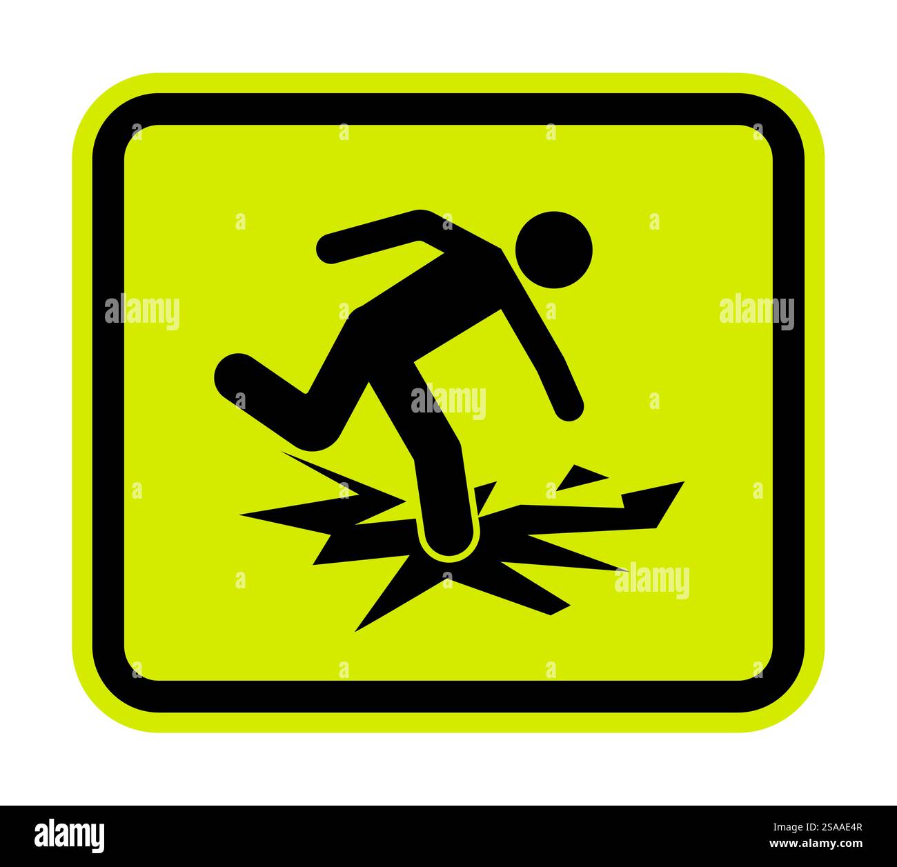 Caution sign on floor Stock Vector Images - Alamy