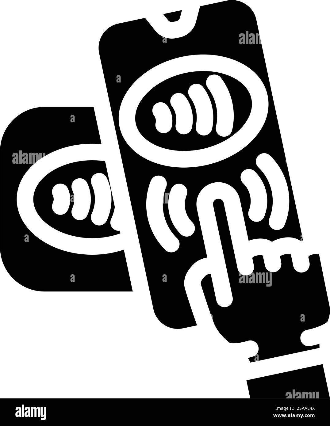 phone tapping object glyph icon vector. phone tapping object sign ...