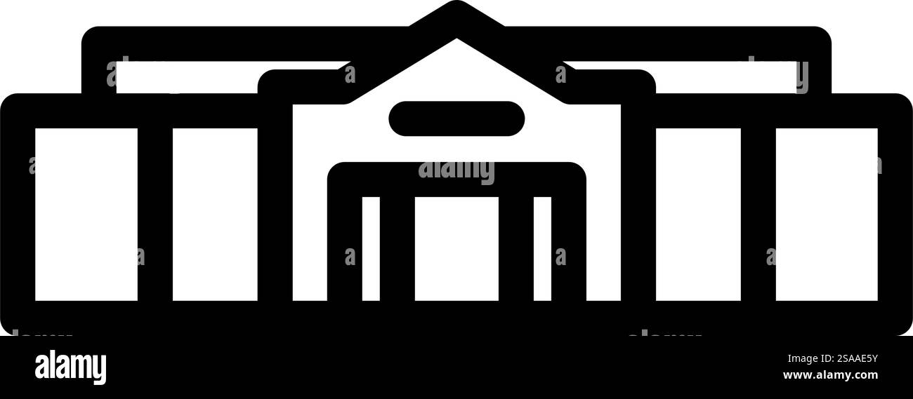 big box store shop line icon vector. big box store shop sign. isolated ...