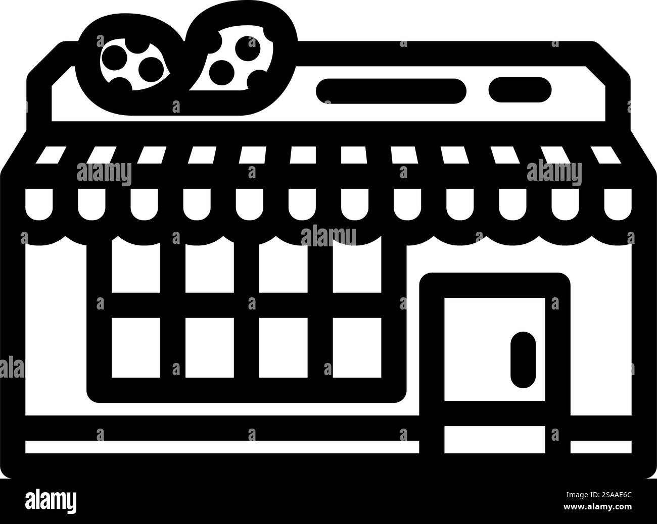 chip shop line icon vector. chip shop sign. isolated contour symbol ...