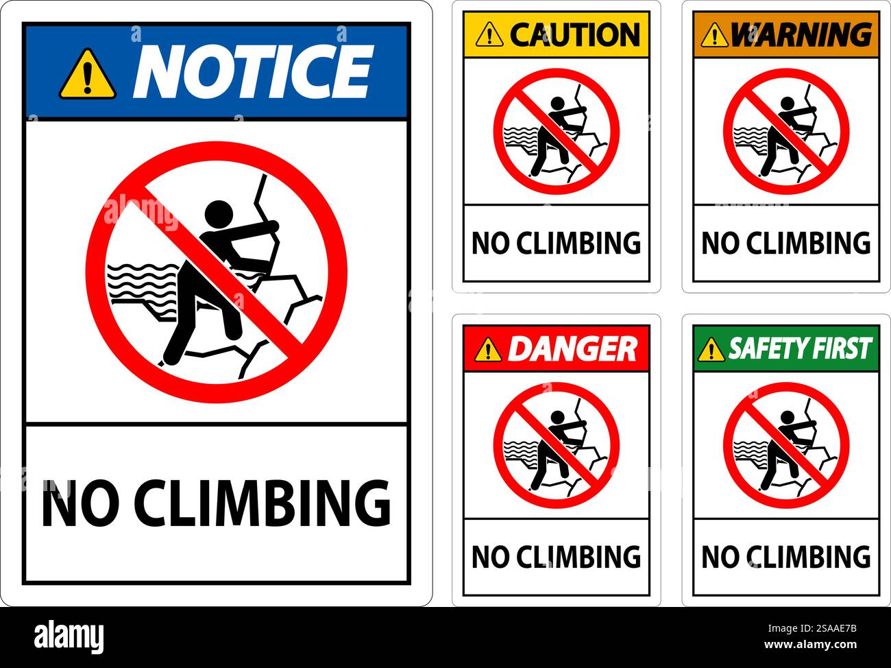 No Climbing Sign Warning - No Climbing Stock Vector Image & Art - Alamy