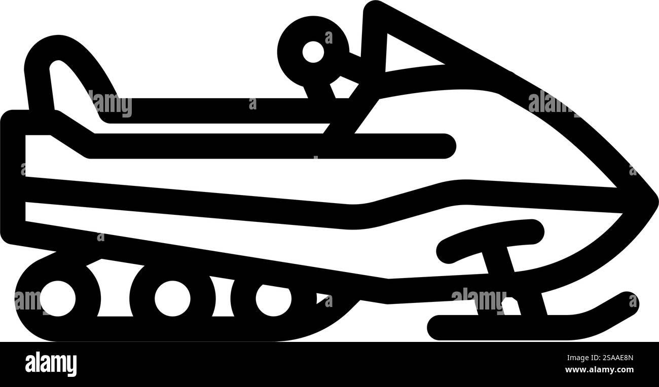 snowmobiling winter line icon vector. snowmobiling winter sign ...