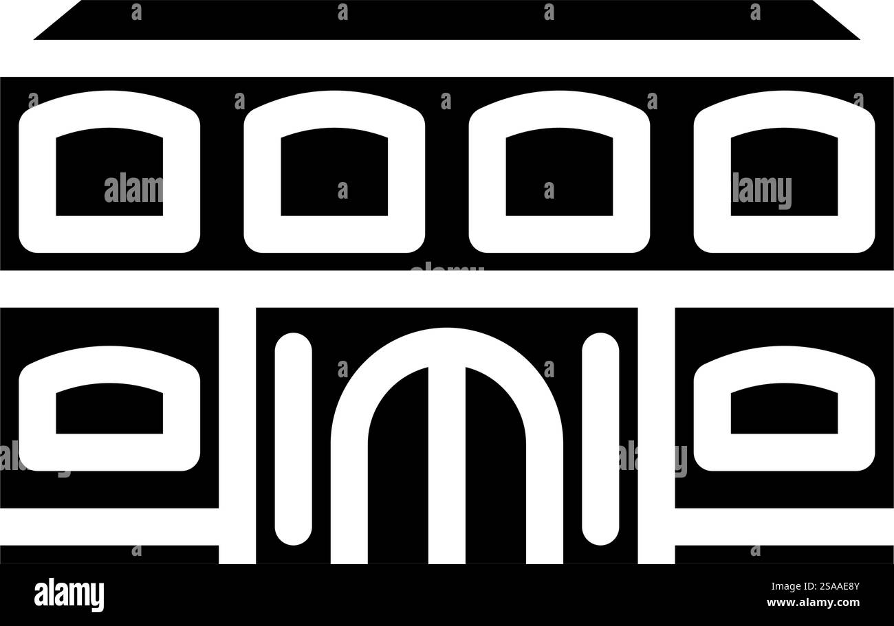 student school building glyph icon vector. student school building sign ...