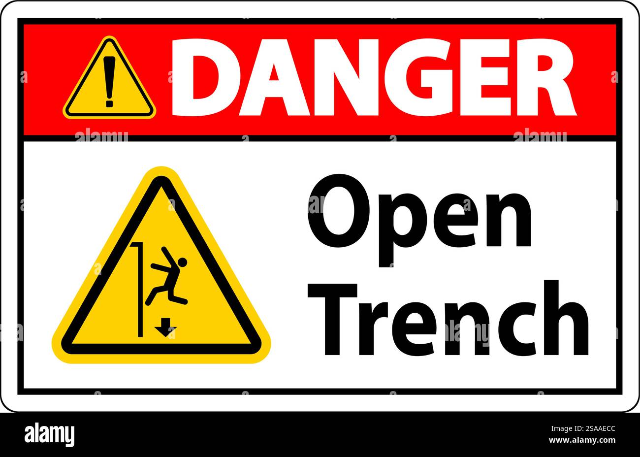 Sign signal danger walk hi-res stock photography and images - Alamy