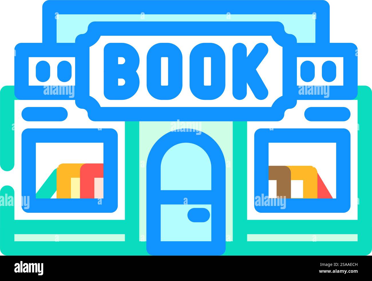 bookshop shop color icon vector. bookshop shop sign. isolated symbol ...