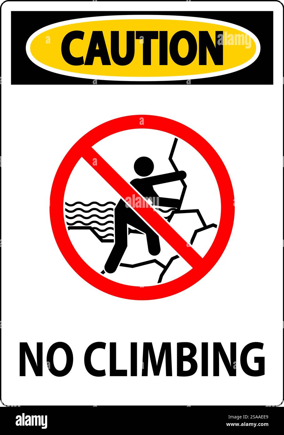 No Climbing Sign Caution - No Climbing Stock Vector Image & Art - Alamy