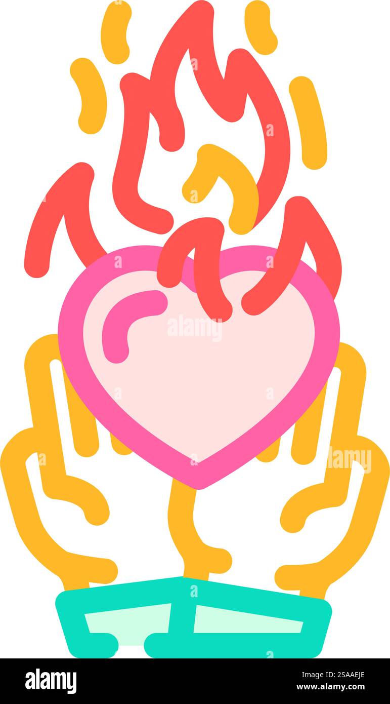 dedication success life color icon vector. dedication success life sign ...