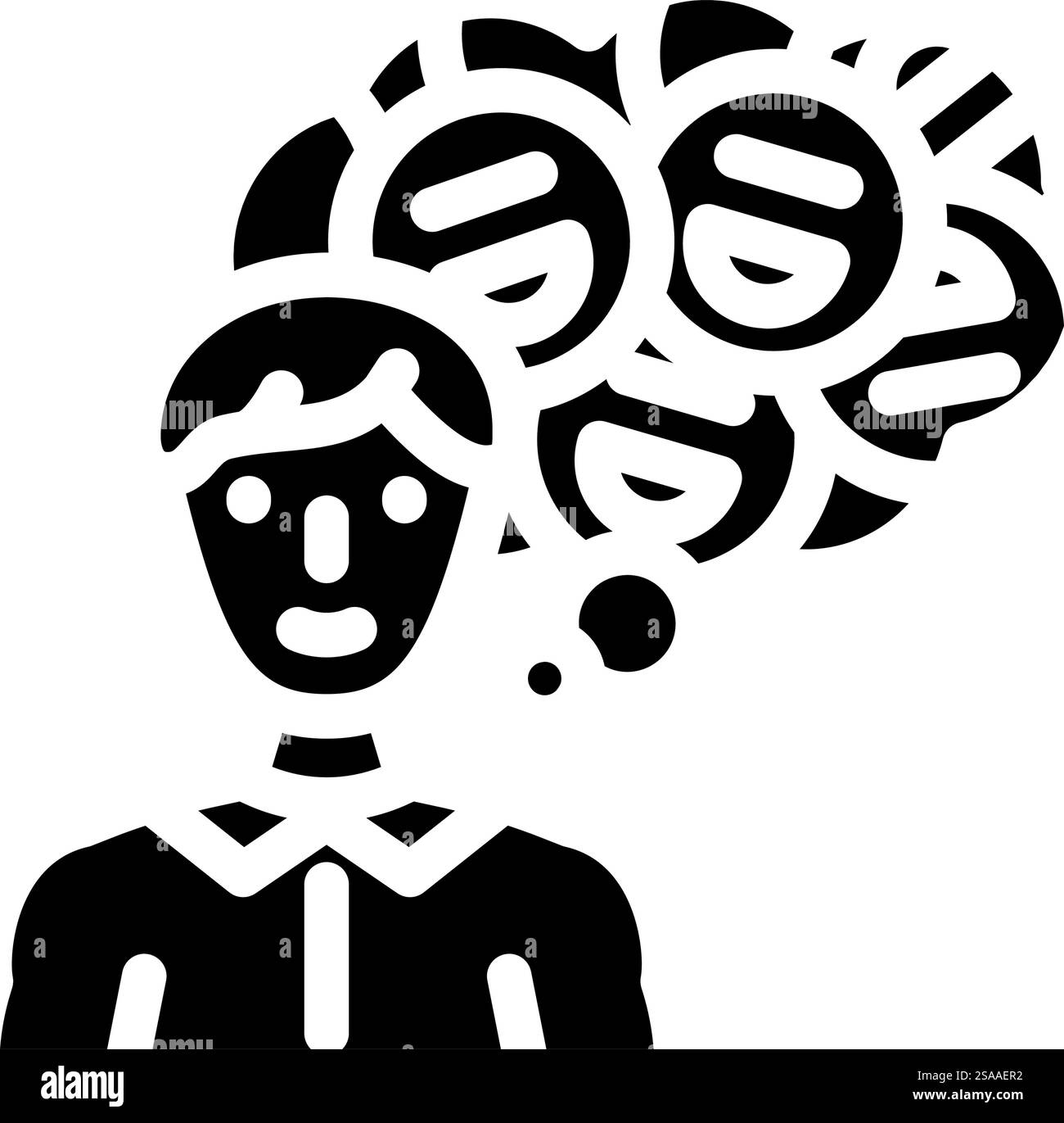 positive mindset success life glyph icon vector. positive mindset ...