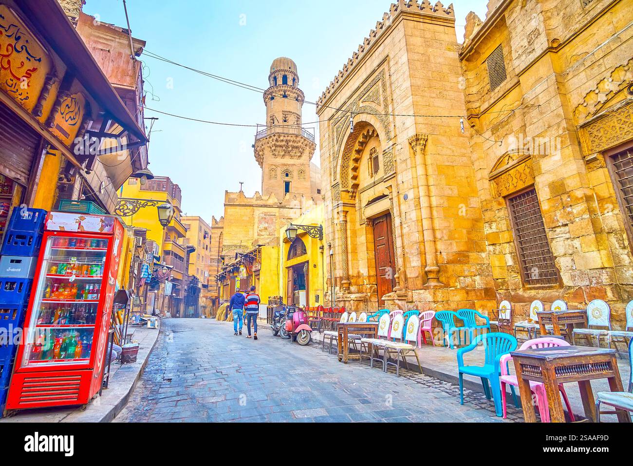 CAIRO, EGYPT - DECEMBER 20, 2017: El Gamaleya street is a fine example ...
