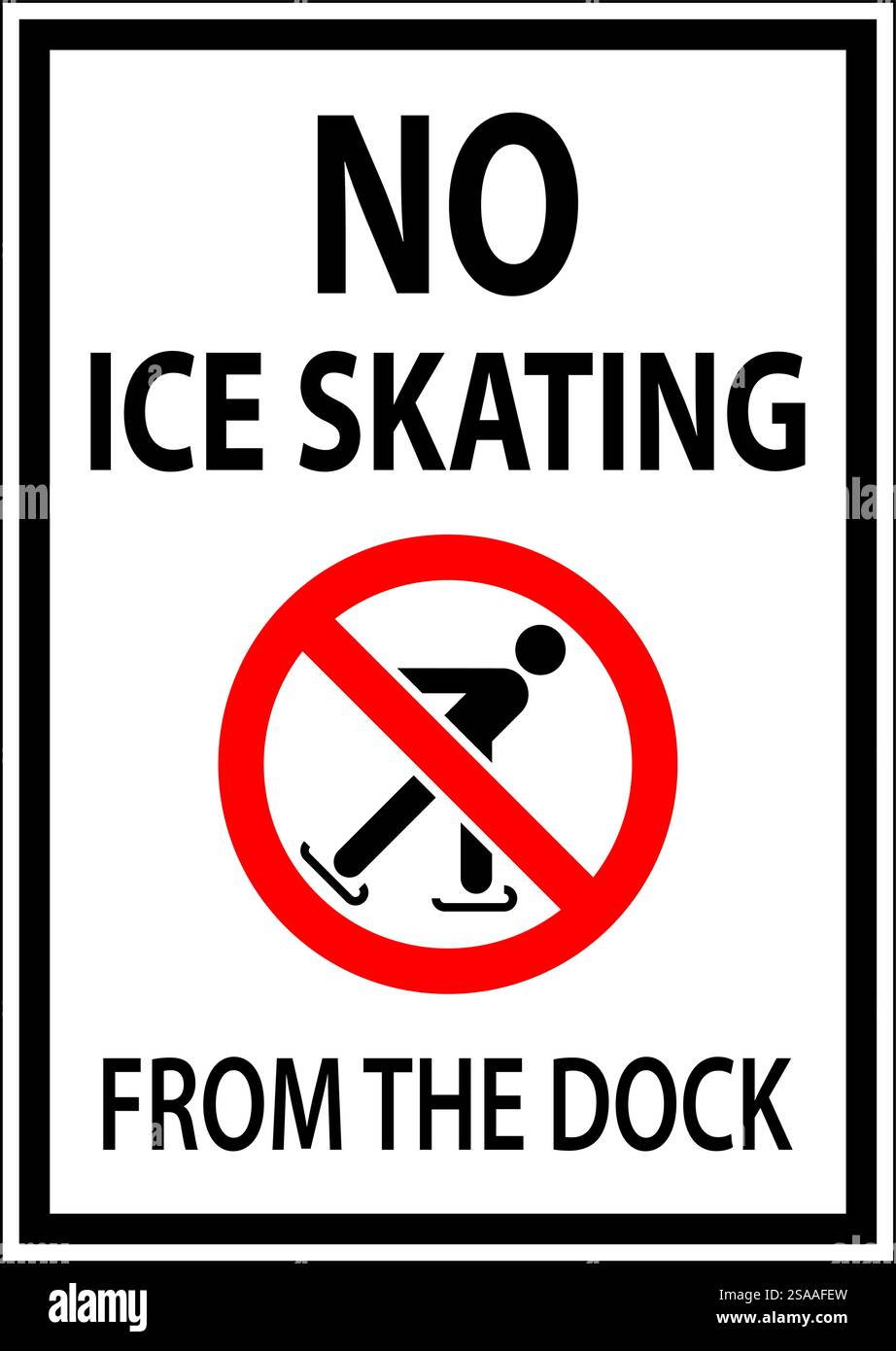 No Ice skating Sign Stock Vector Image & Art - Alamy