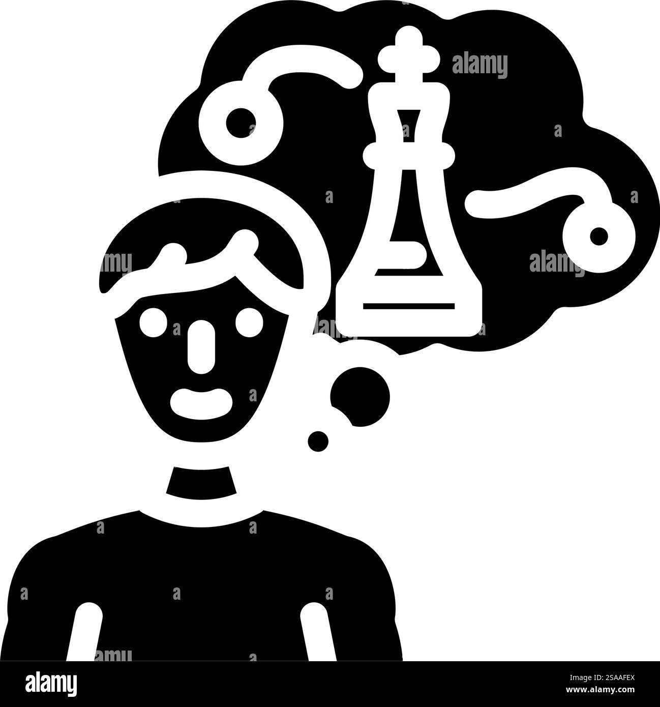 strategic thinking success life glyph icon vector. strategic thinking ...