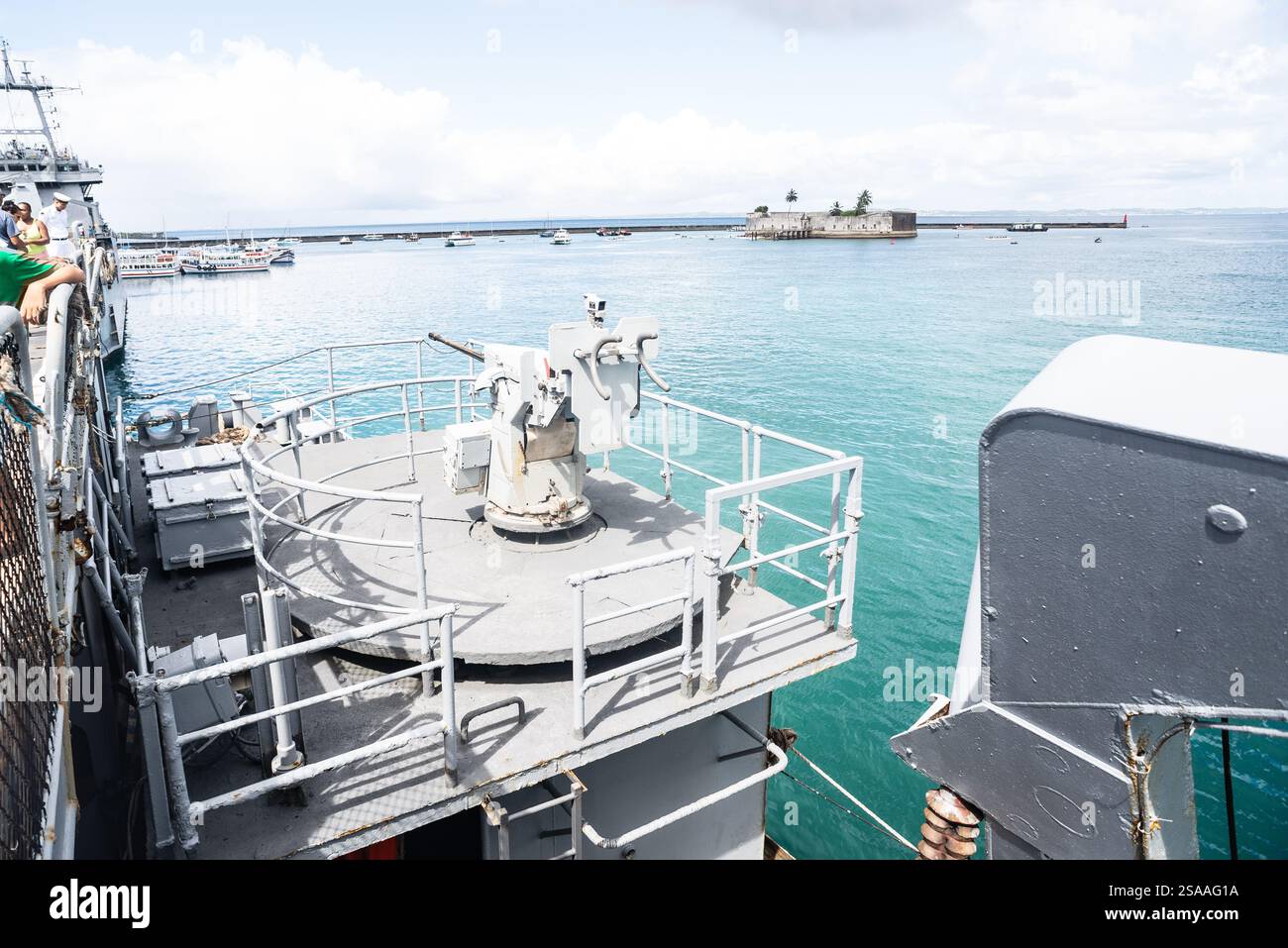 Salvador, Bahia, Brazil - January 26, 2025: View of the Navy ship Bahia ...