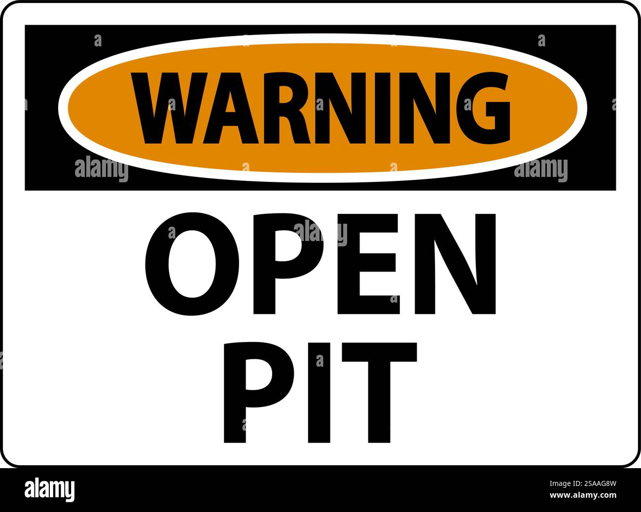 Danger open excavation sign construction hi-res stock photography and ...