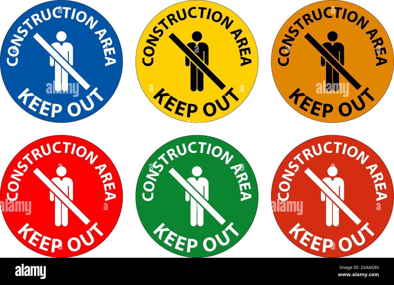 Danger Sign Construction Area - Keep Out Stock Vector Image & Art - Alamy