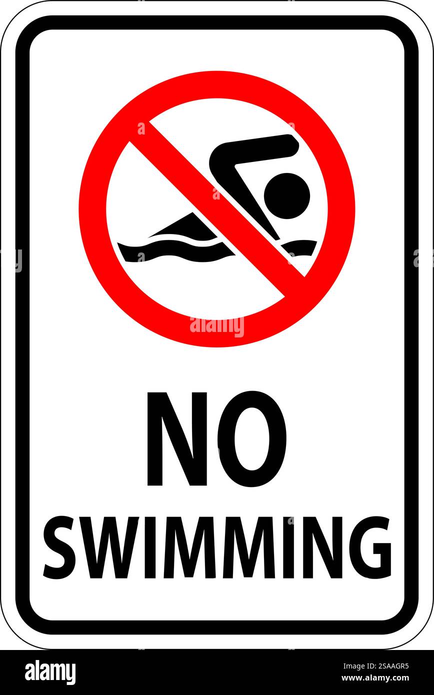 No swimming Sign Stock Vector Image & Art - Alamy