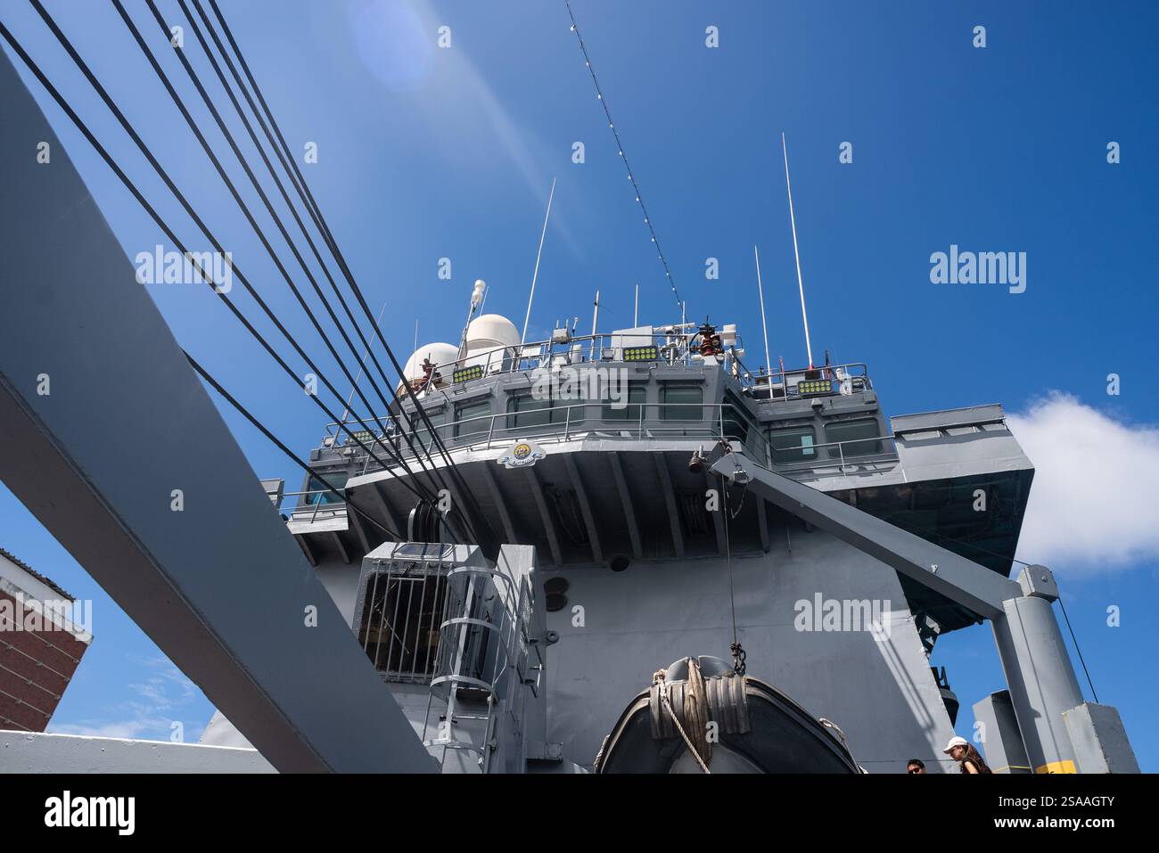 Salvador, Bahia, Brazil - January 26, 2025: View of the Navy ship Bahia ...