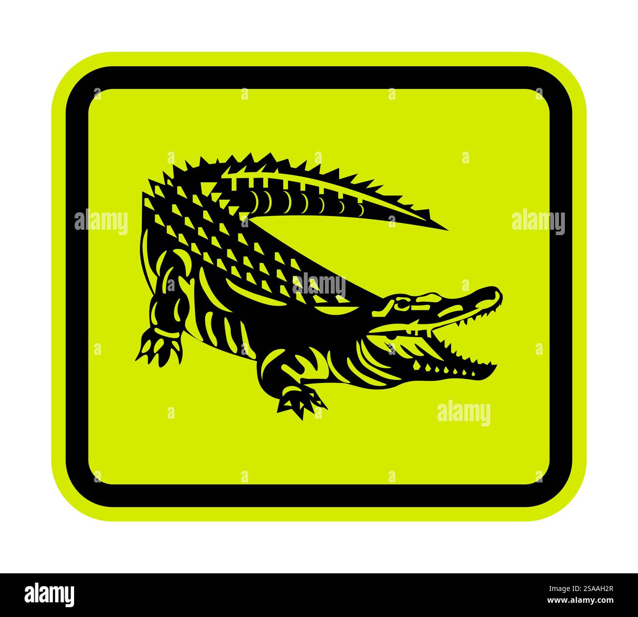 Alligator Sign, Alligator Area Sign Stock Vector Image & Art - Alamy