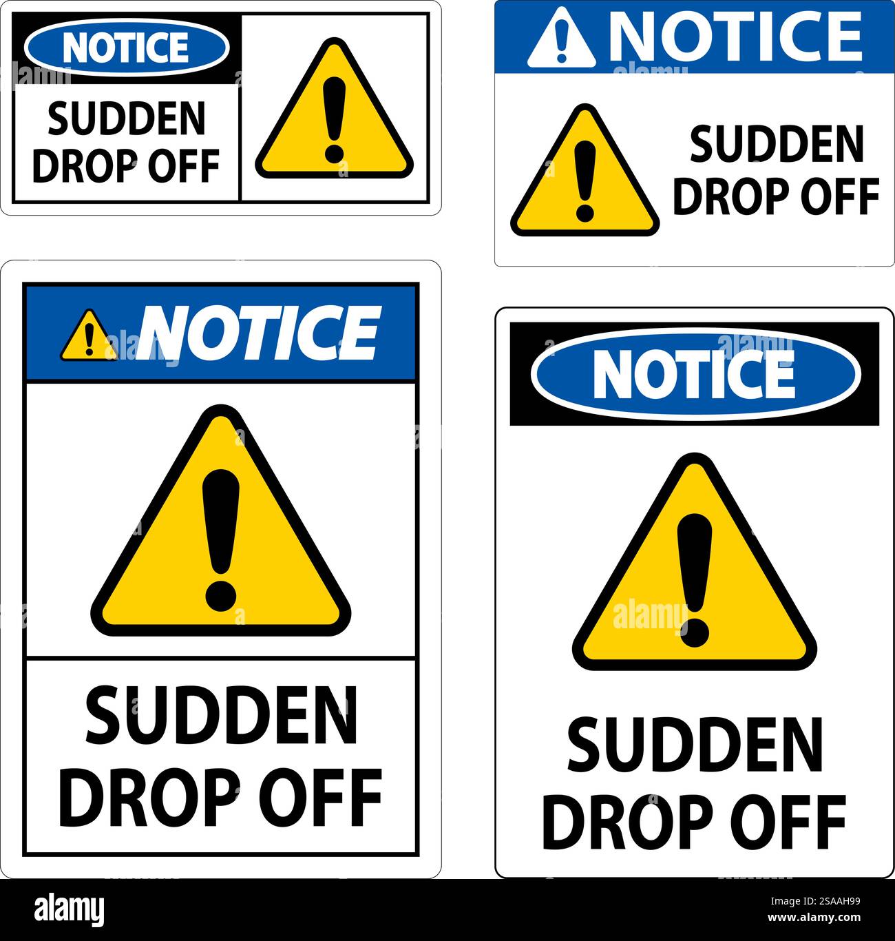 Notice Sign Sudden Drop Off Stock Vector Image & Art - Alamy