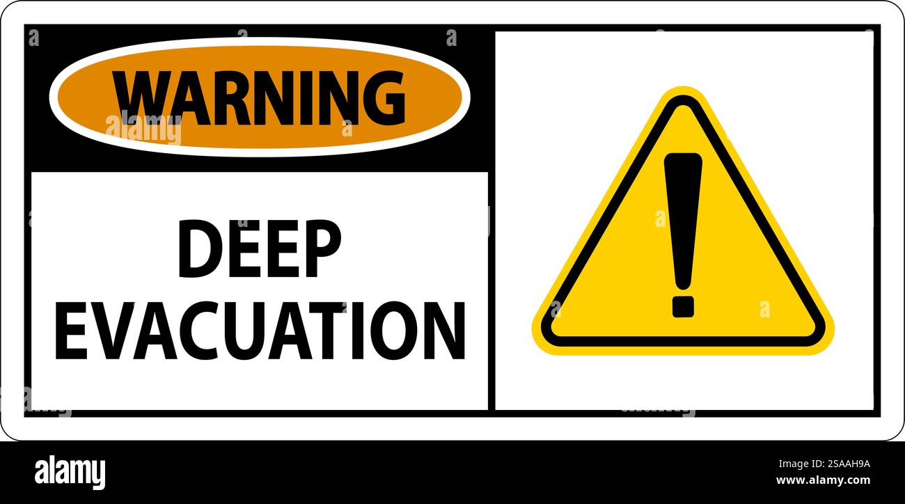 Storm damage warning sign Stock Vector Images - Alamy