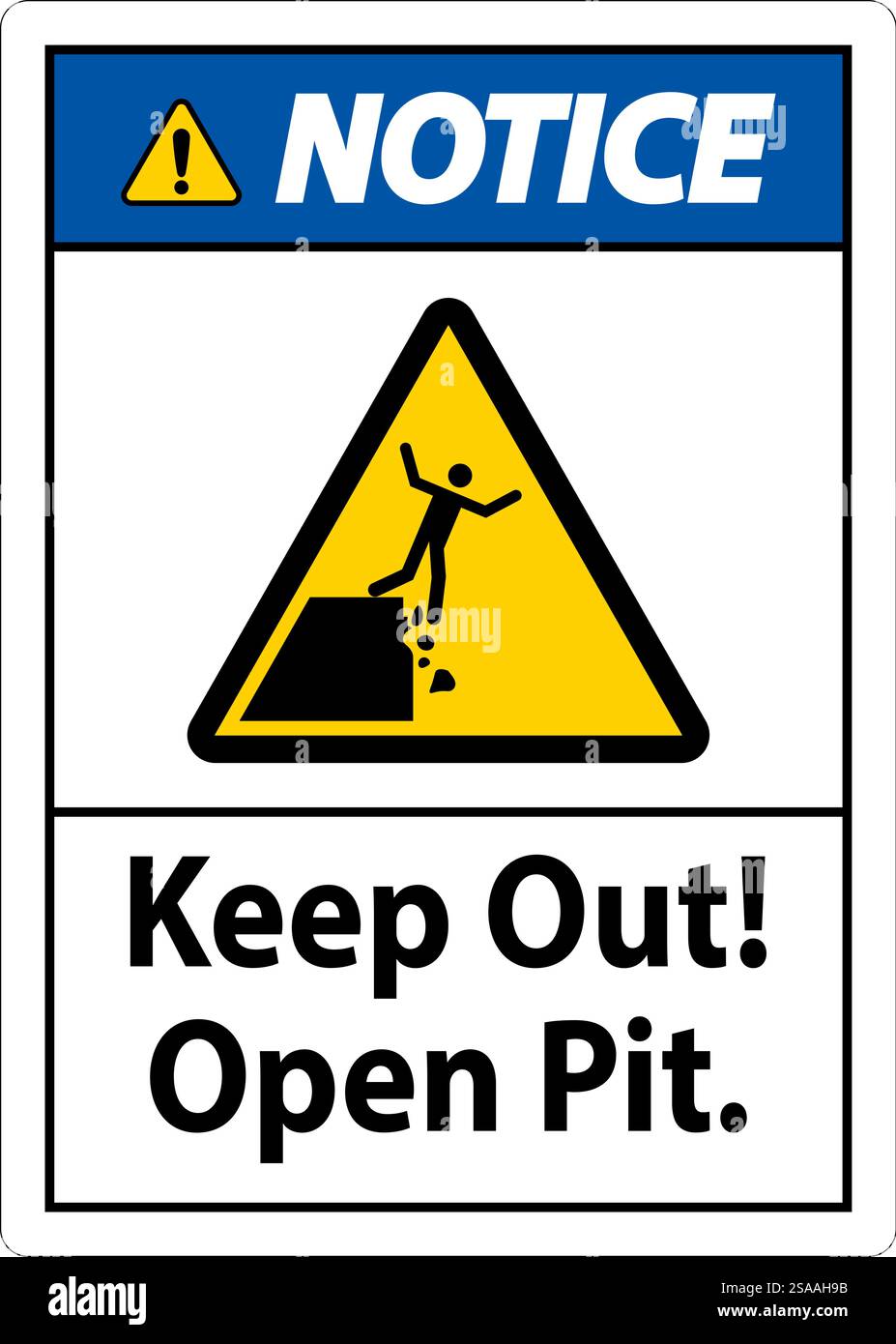 Notice Sign Keep Out Open Pit Stock Vector Image & Art - Alamy