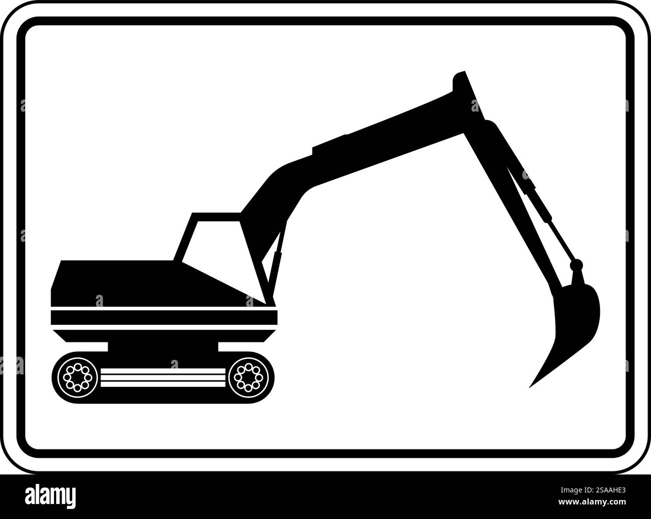 Warning sign attention caution exclamation sign Black and White Stock ...