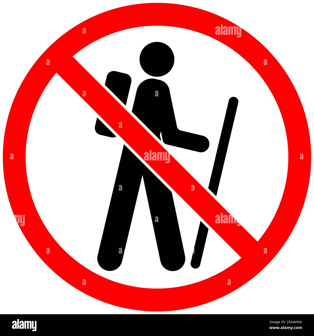 Prohibition Sign No Rock Climbing Symbol Stock Vector Image & Art - Alamy