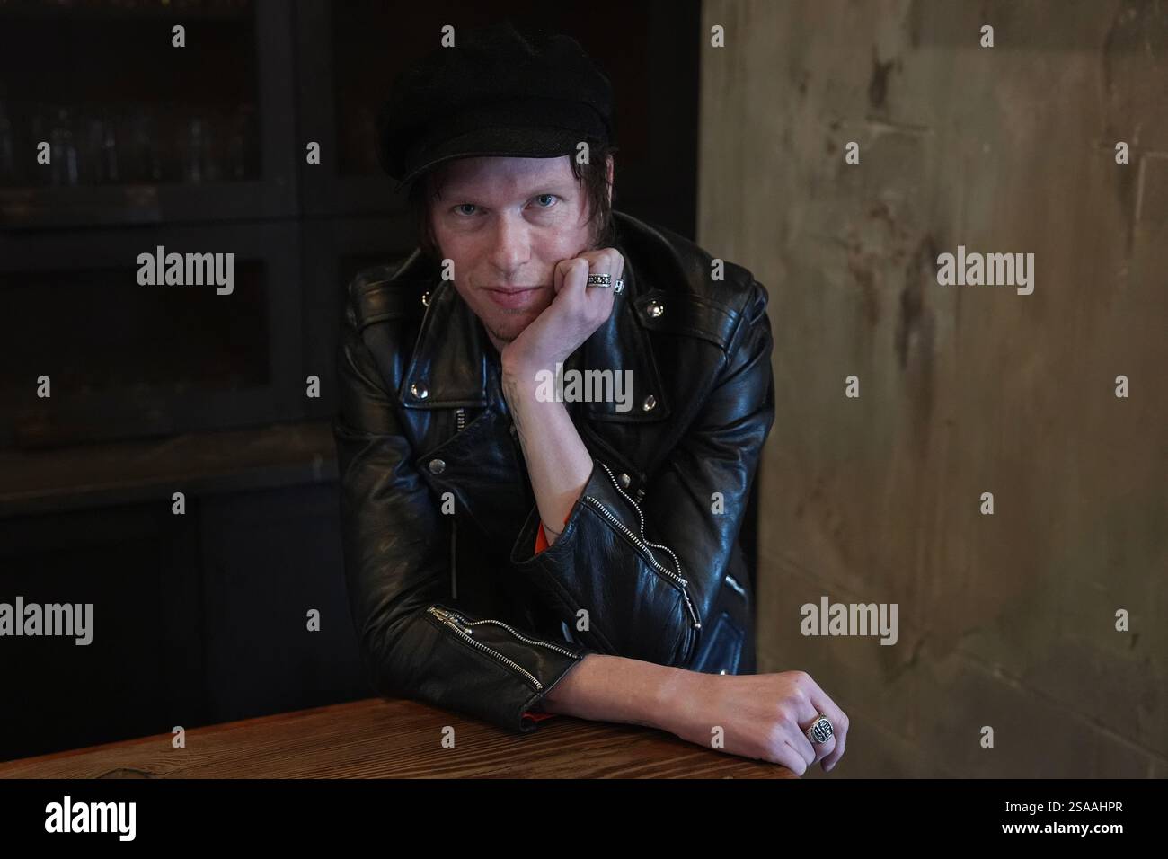 Toronto, Canada. 07th Jan, 2025. Jason (Cone) McCaslin, of Sum 41, poses for a photo in Toronto ...