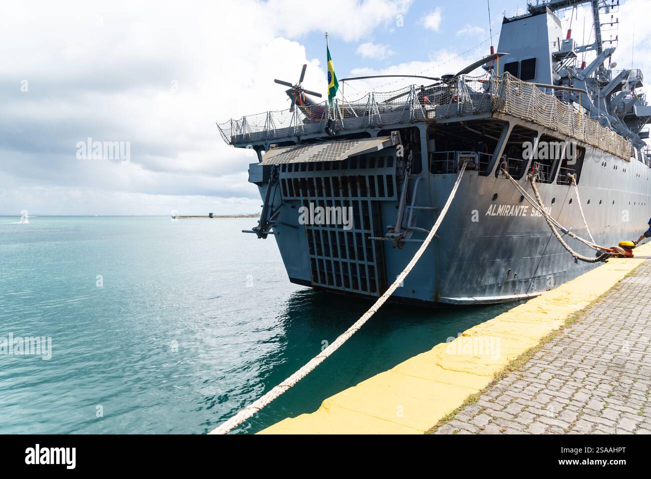 Salvador, Bahia, Brazil - January 26, 2025: Brazilian Navy ship docked ...