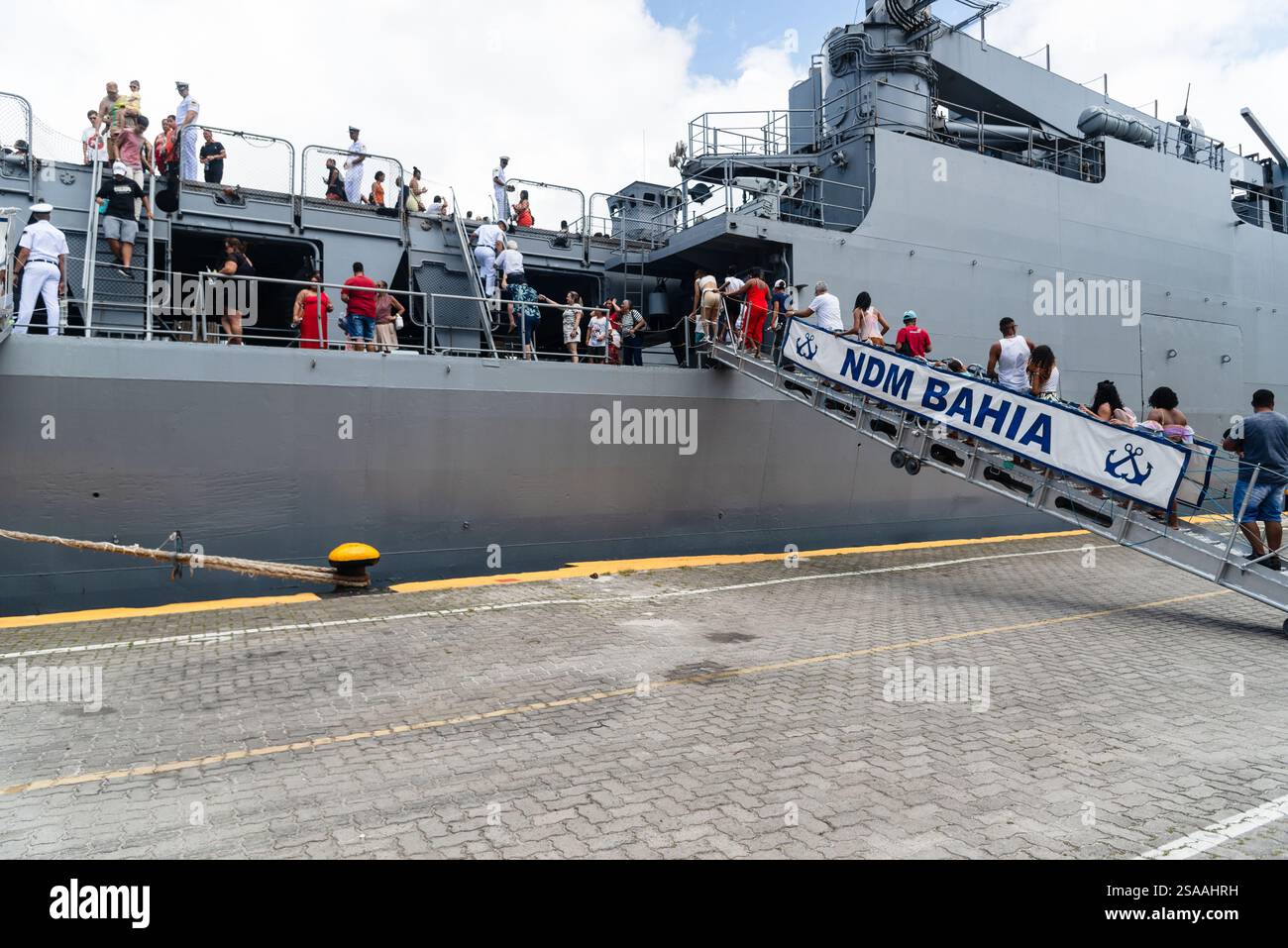 Salvador, Bahia, Brazil - January 26, 2025: People are seen visiting ...