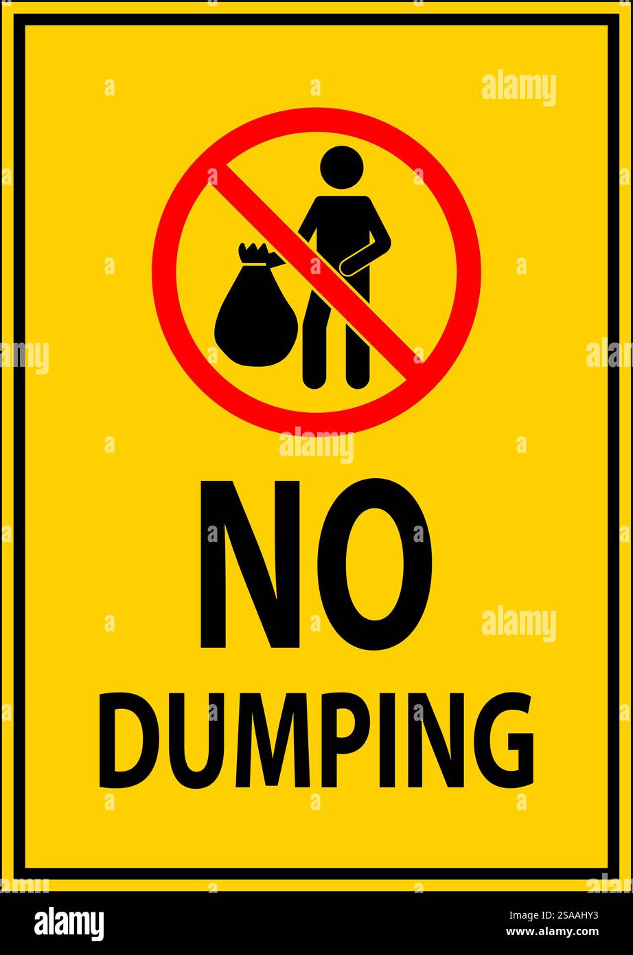 Symbol No Dumping Sign Stock Vector Image & Art - Alamy