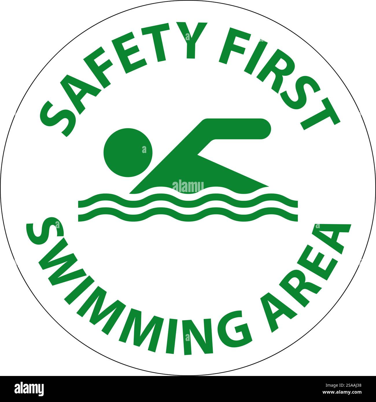 Water Safety First Sign - Swimming Area Stock Vector Image & Art - Alamy