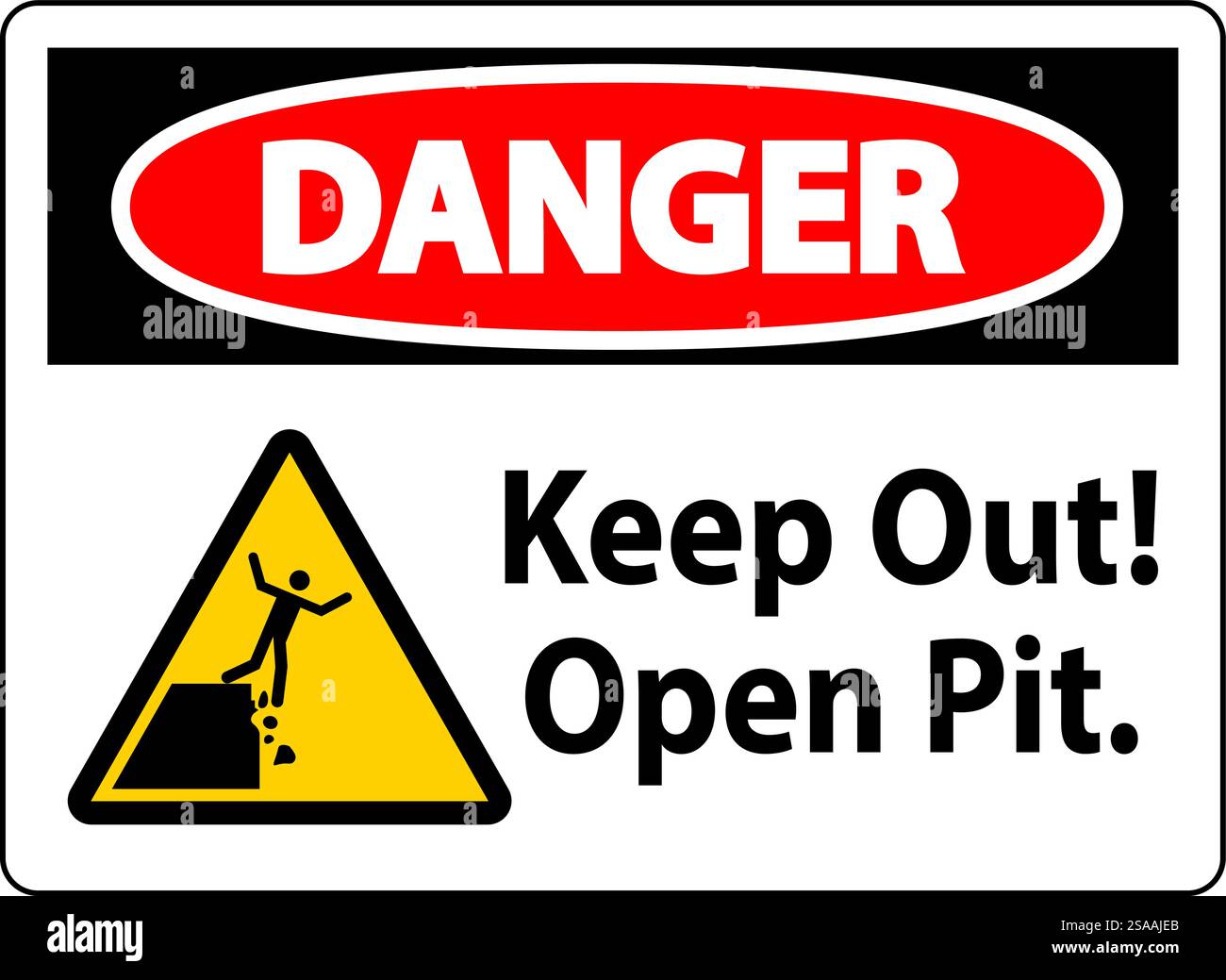 Danger Sign Keep Out Open Pit Stock Vector Image & Art - Alamy
