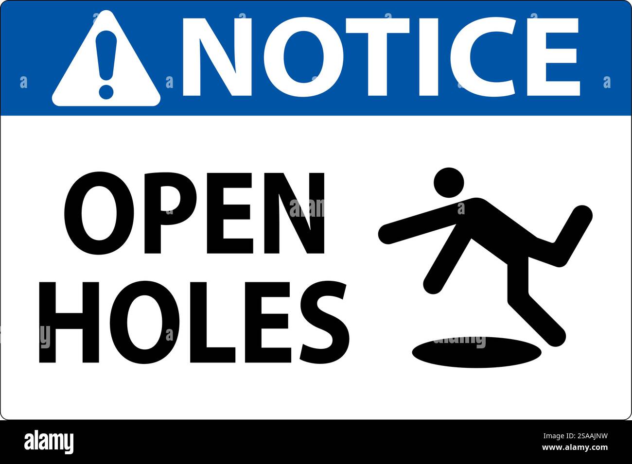 Notice Sign Open Holes Stock Vector Image & Art - Alamy