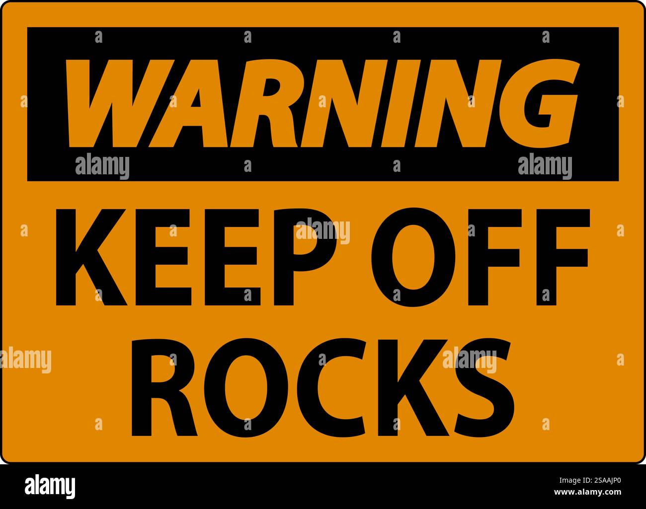 Warning Sign Keep Off Rocks Stock Vector Image & Art - Alamy
