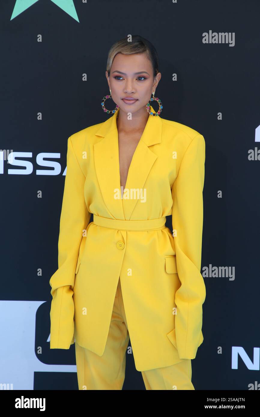 Karrueche Tran at the BET Awards, Arrivals, Microsoft Theater, Los ...