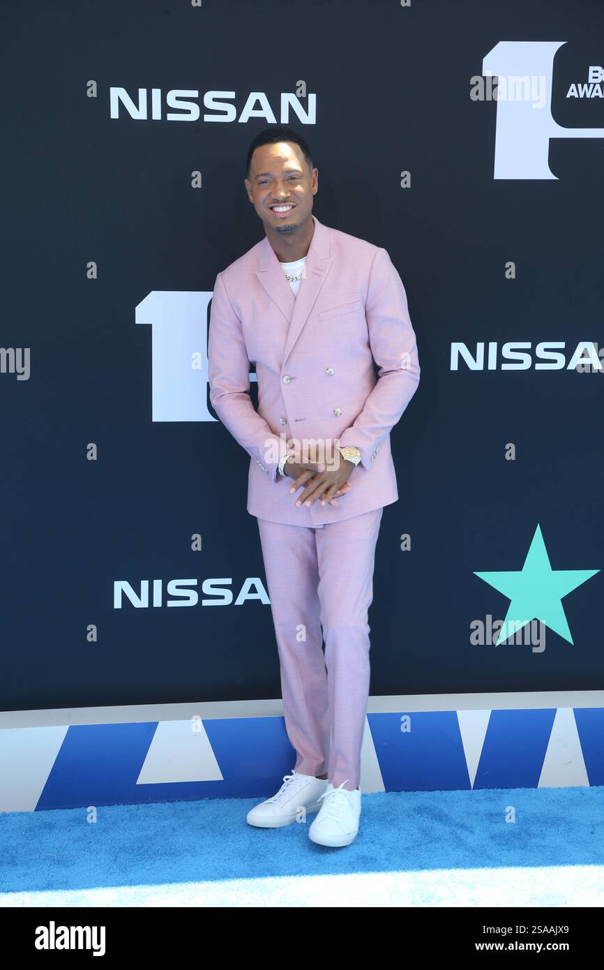 Terrence J at the BET Awards, Arrivals, Microsoft Theater, Los Angeles ...