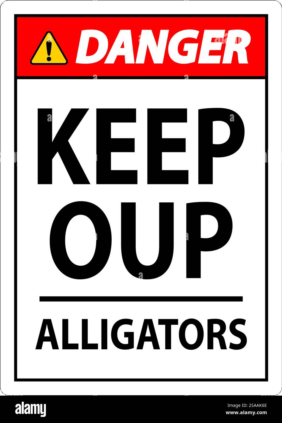 Alligator Warning Sign Danger Keep Out - Alligators Stock Vector Image ...