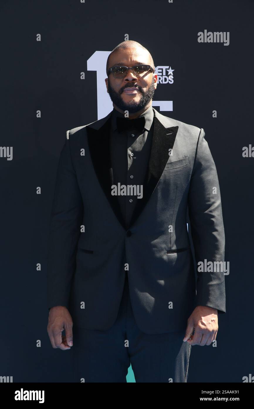 Tyler Perry at the BET Awards, Arrivals, Microsoft Theater, Los Angeles ...