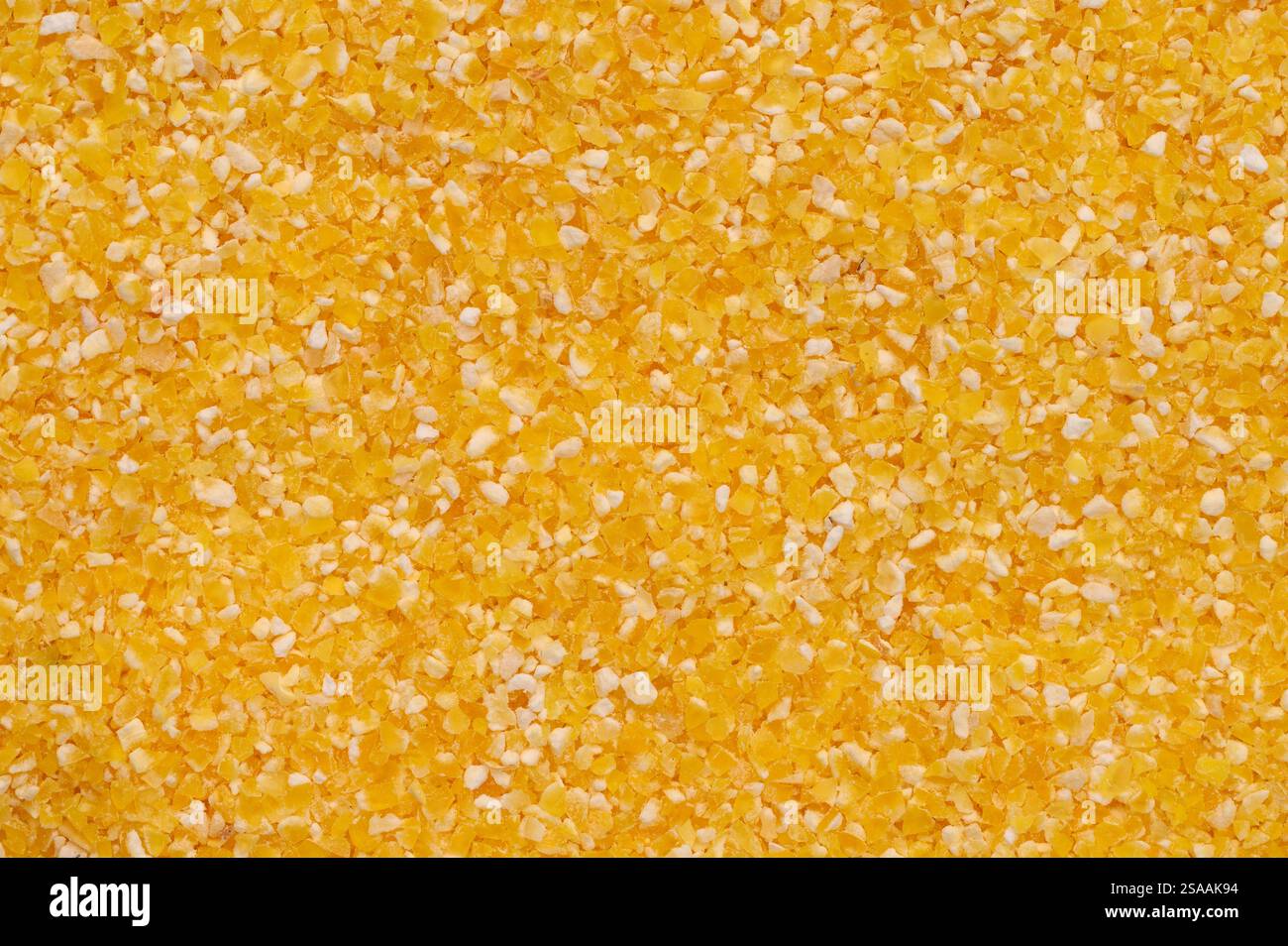 Texture, yellow corn porridge, top view. Close-up. Uelnograin porridge ...