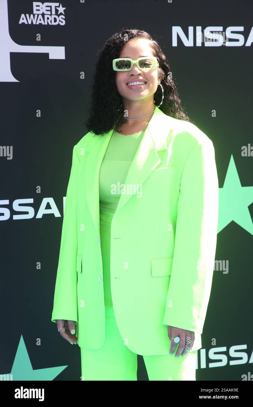 Ella Mai at the BET Awards, Arrivals, Microsoft Theater, Los Angeles, USA - 23rd June 2019 Stock ...