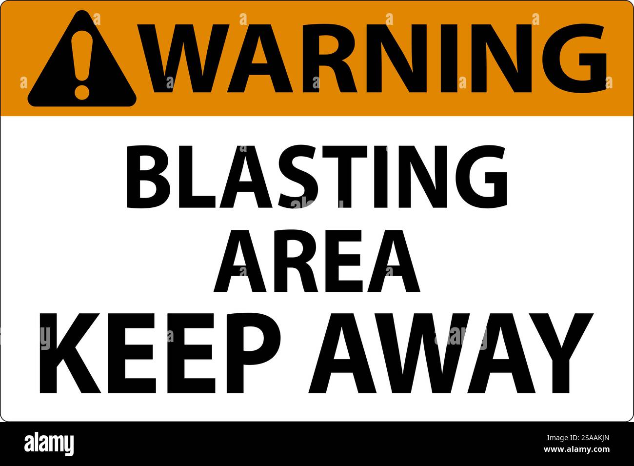 Warning Sign Blasting Area - Keep Away Stock Vector Image & Art - Alamy