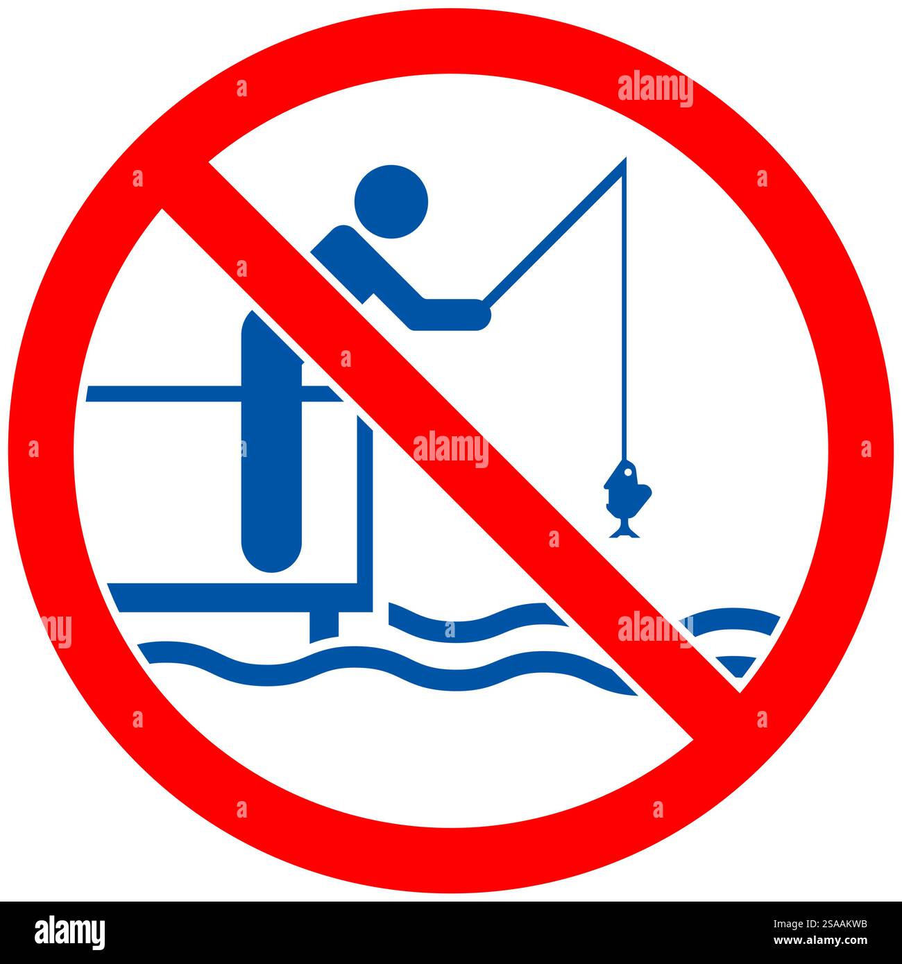 Water Safety Sign Attention, No Fishing Stock Vector Image & Art - Alamy