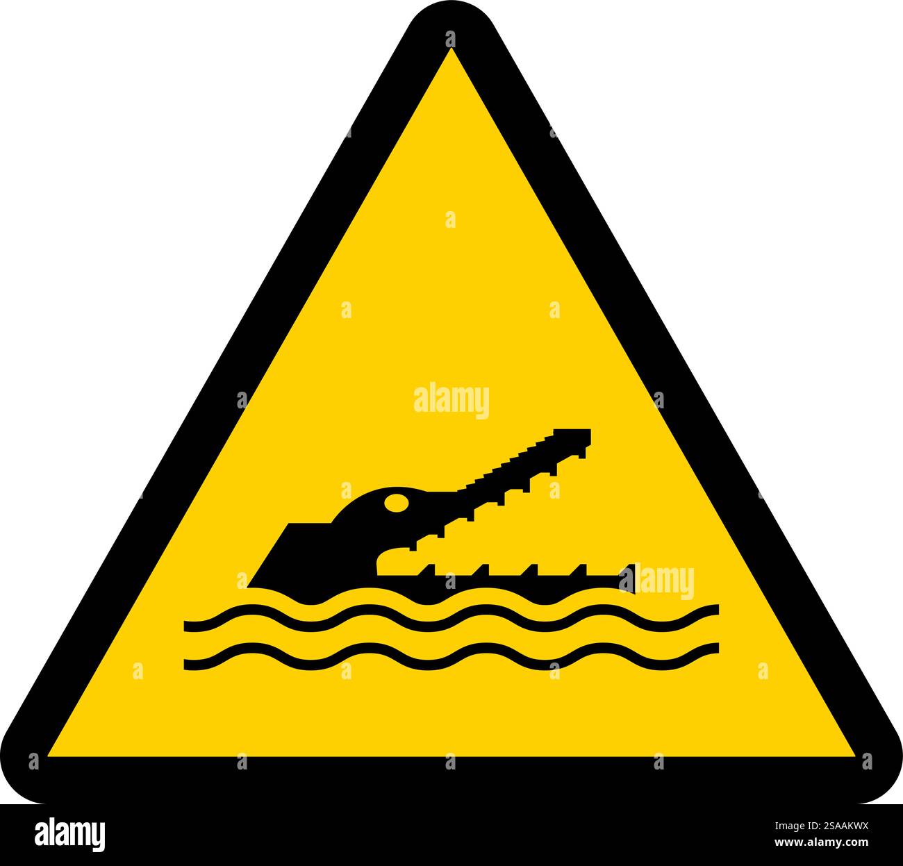 Alligator Sign, Alligator Area Sign Stock Vector Image & Art - Alamy